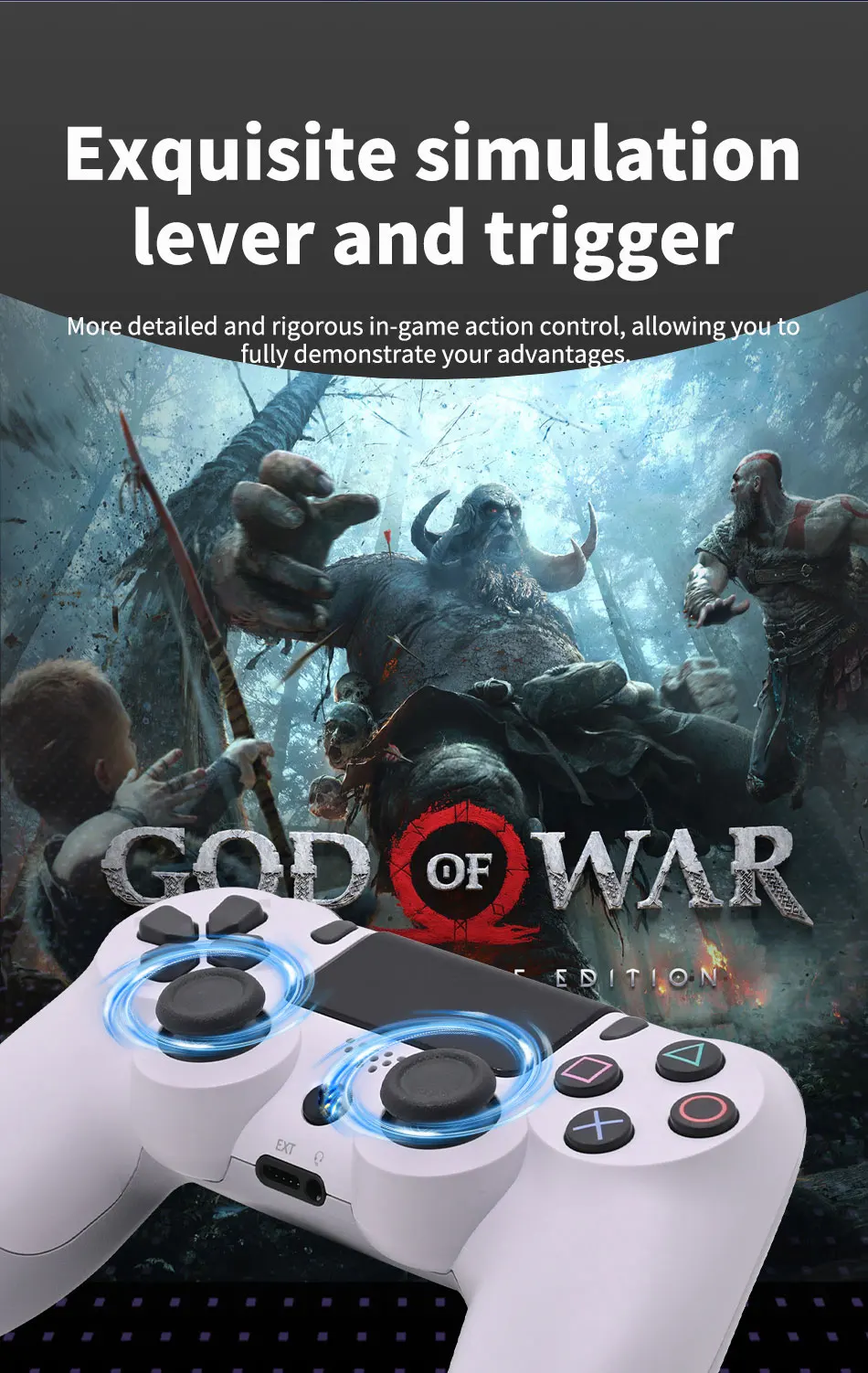 Popcorn & Kacool Double Motor Wireless Game Controller Bluetooth ...