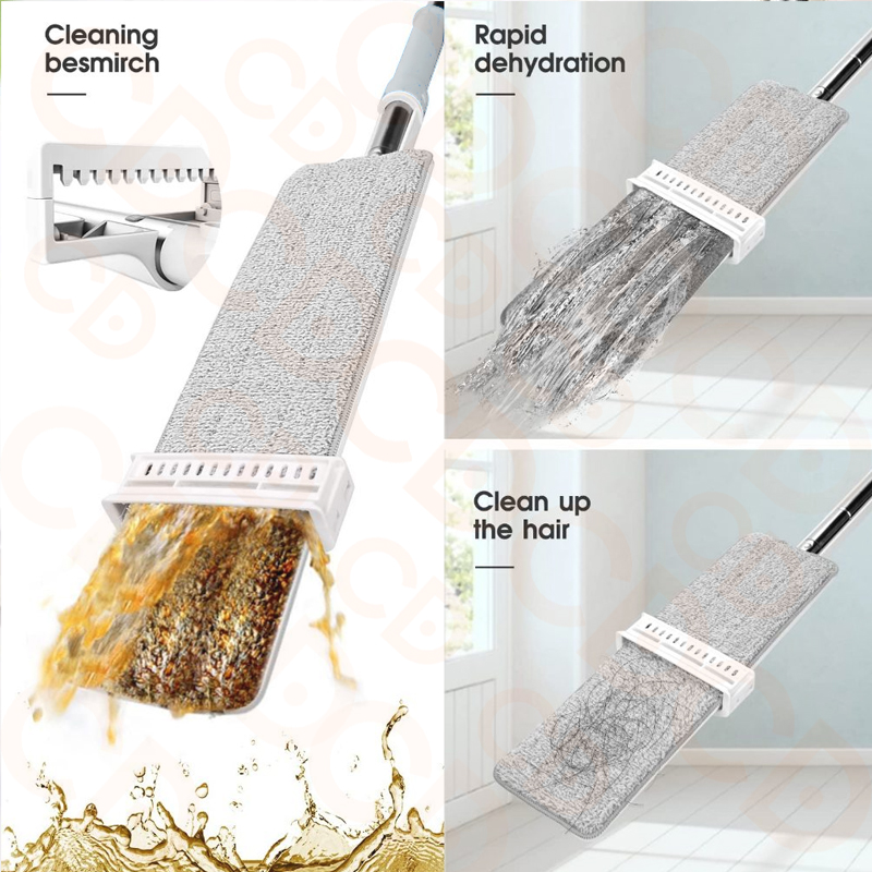CD Flat Mop For Floor Self-cleaning Mop with Squeezer and Bucket Map Floor Cleaning | Shopee ...