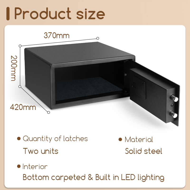 Deli Hotel Safe Electronic Safe Deposit Box Digital Money Box With Lock ...