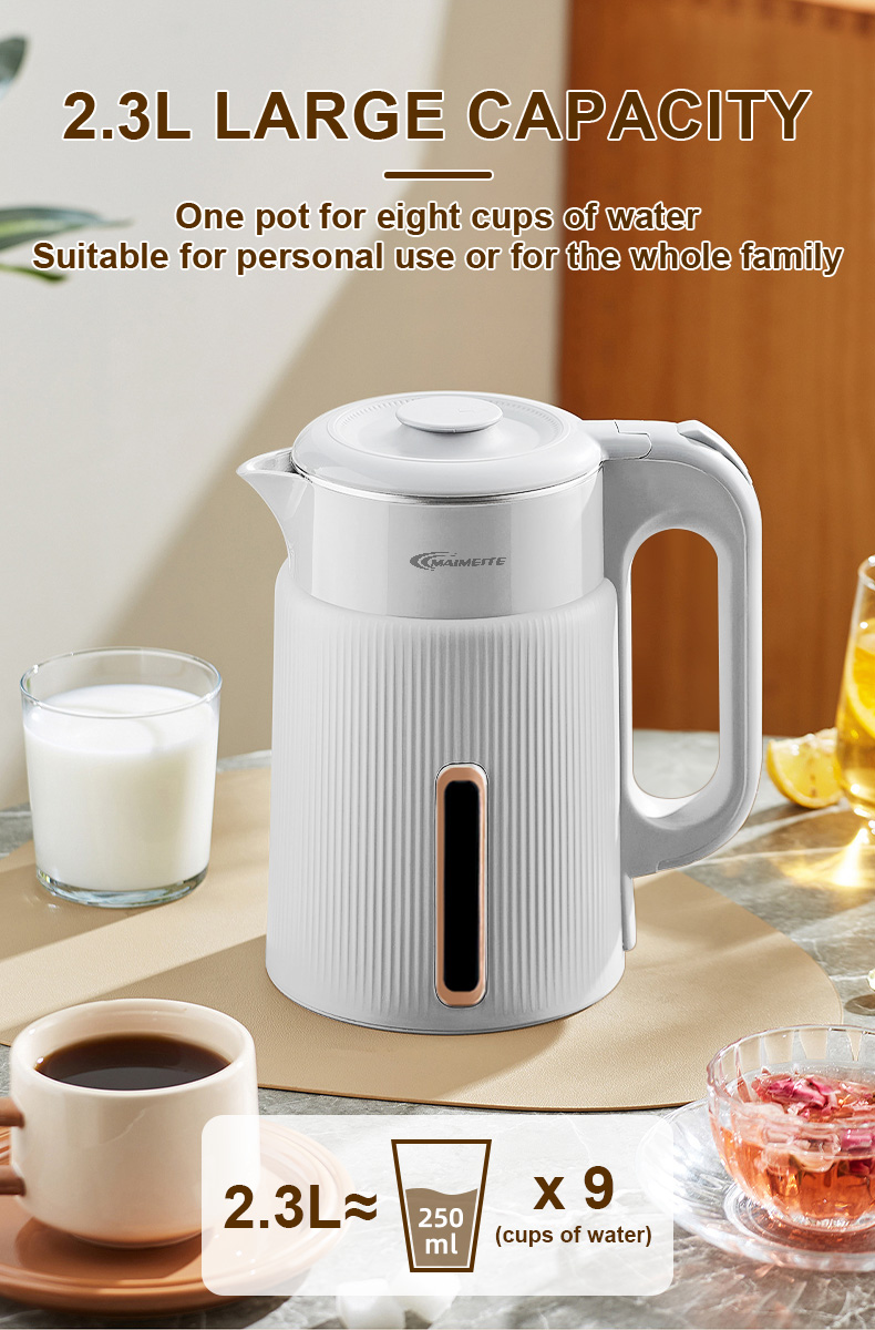MAIMEITE Electric kettle 2.3l high power stainless steel kettle smart ...