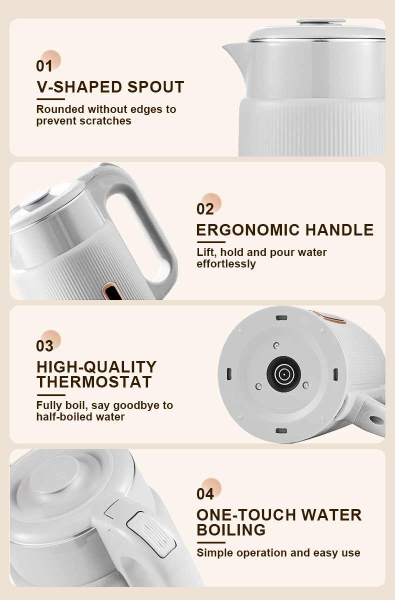 MAIMEITE Electric kettle 2.3l high power stainless steel kettle smart ...
