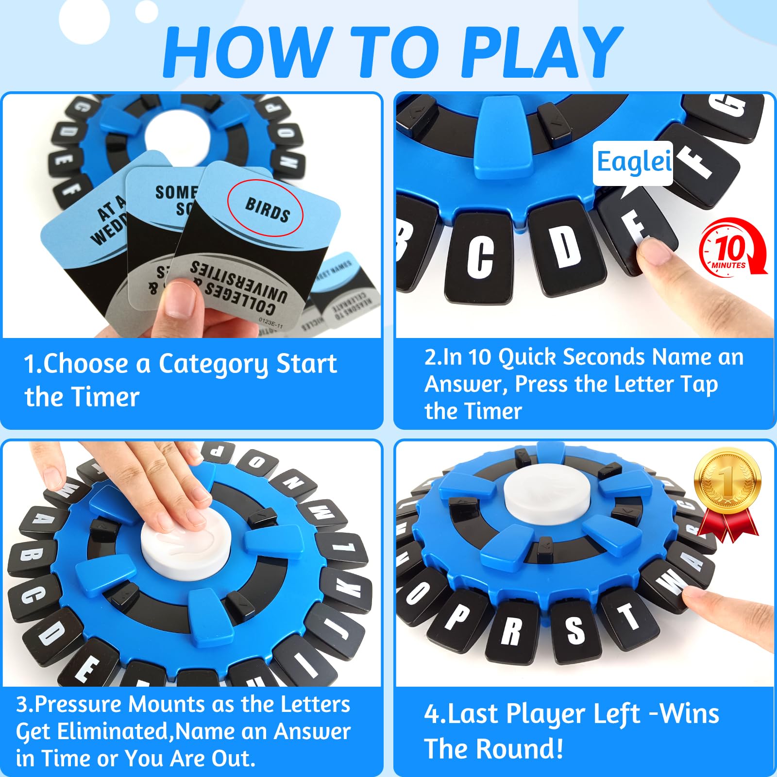 Word Game | Fast-Paced Family Board Game Spelling Word Kids Educational ...