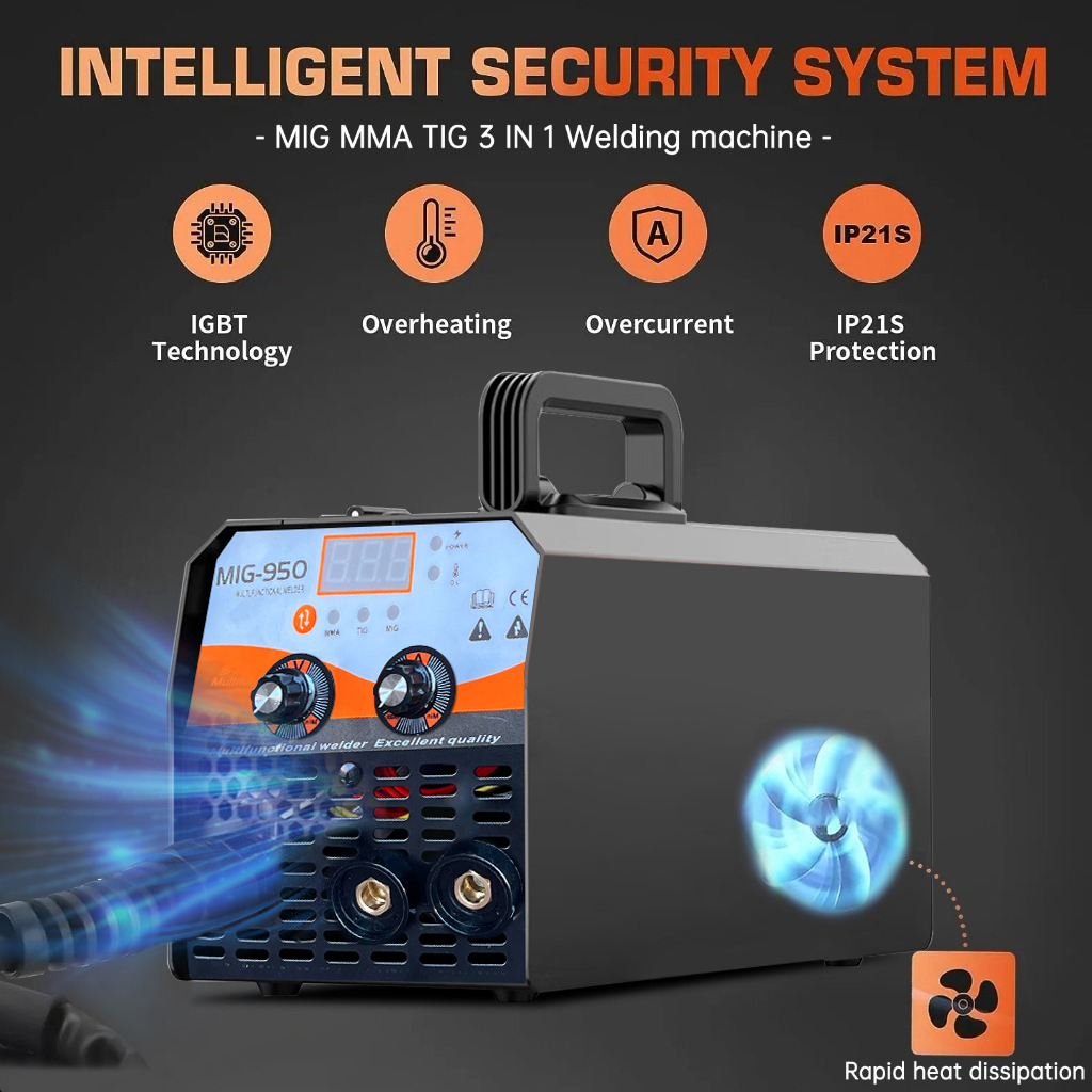 Portable Welding Machine MIG-950 IGBT Inverter Welder MIG&MMA&TIG 3IN1 ...