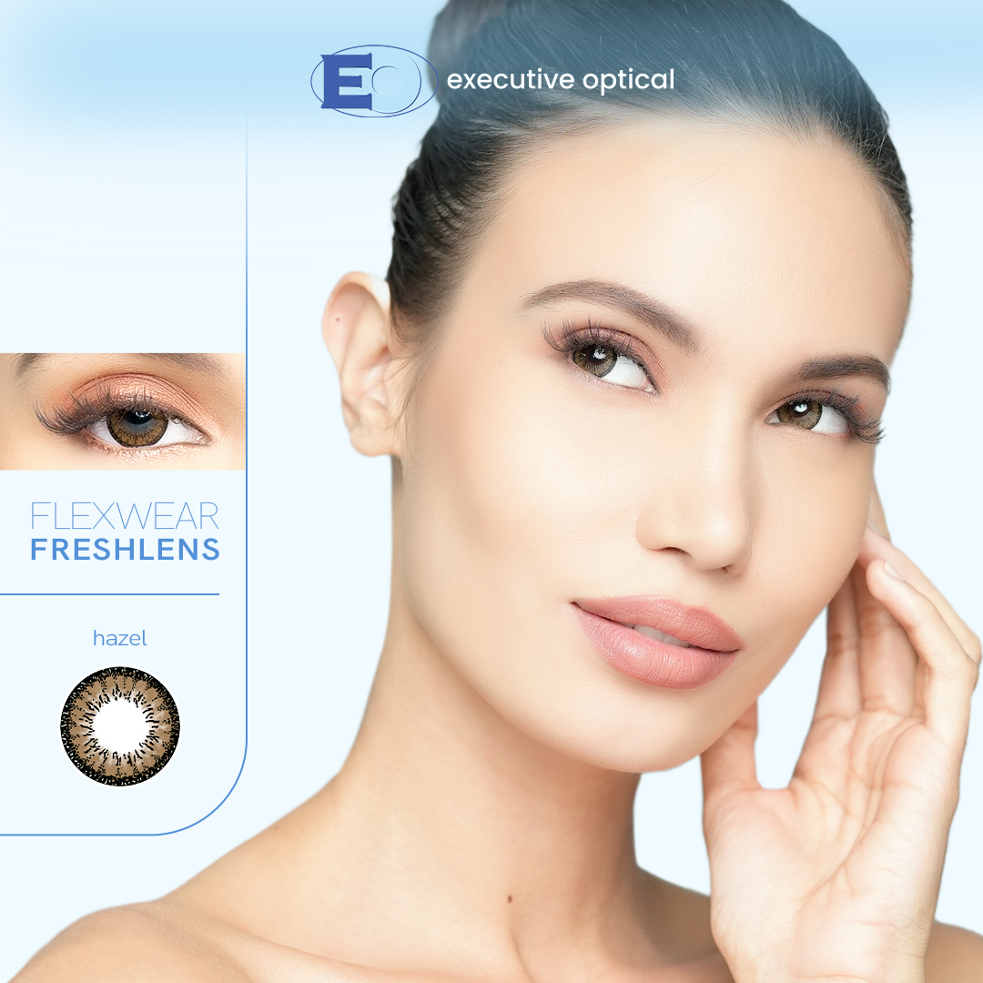 EO Flexwear Freshlens Hazel | Graded Green Contact Lenses (3 months ...