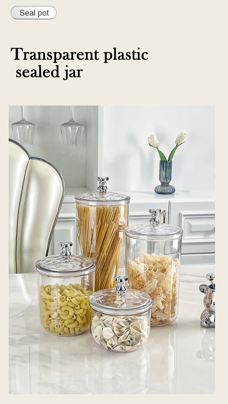 Kitchen Grain Dry Goods Storage Box Organizer Sealed Jar With Lid ...