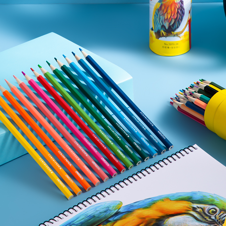Deli 12/24/36 Colors Pencils Set Colored Pencil Student Art Drawing ...