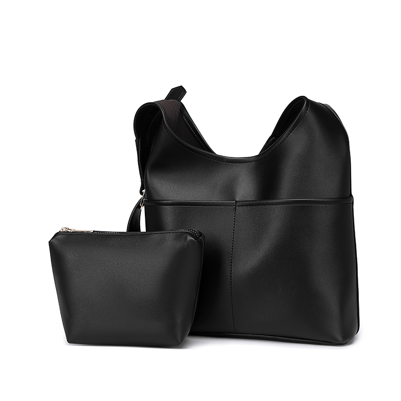 【High-End Mumu】M395 Simple 2in1 Women Shoulder Bag Leather Large Office ...