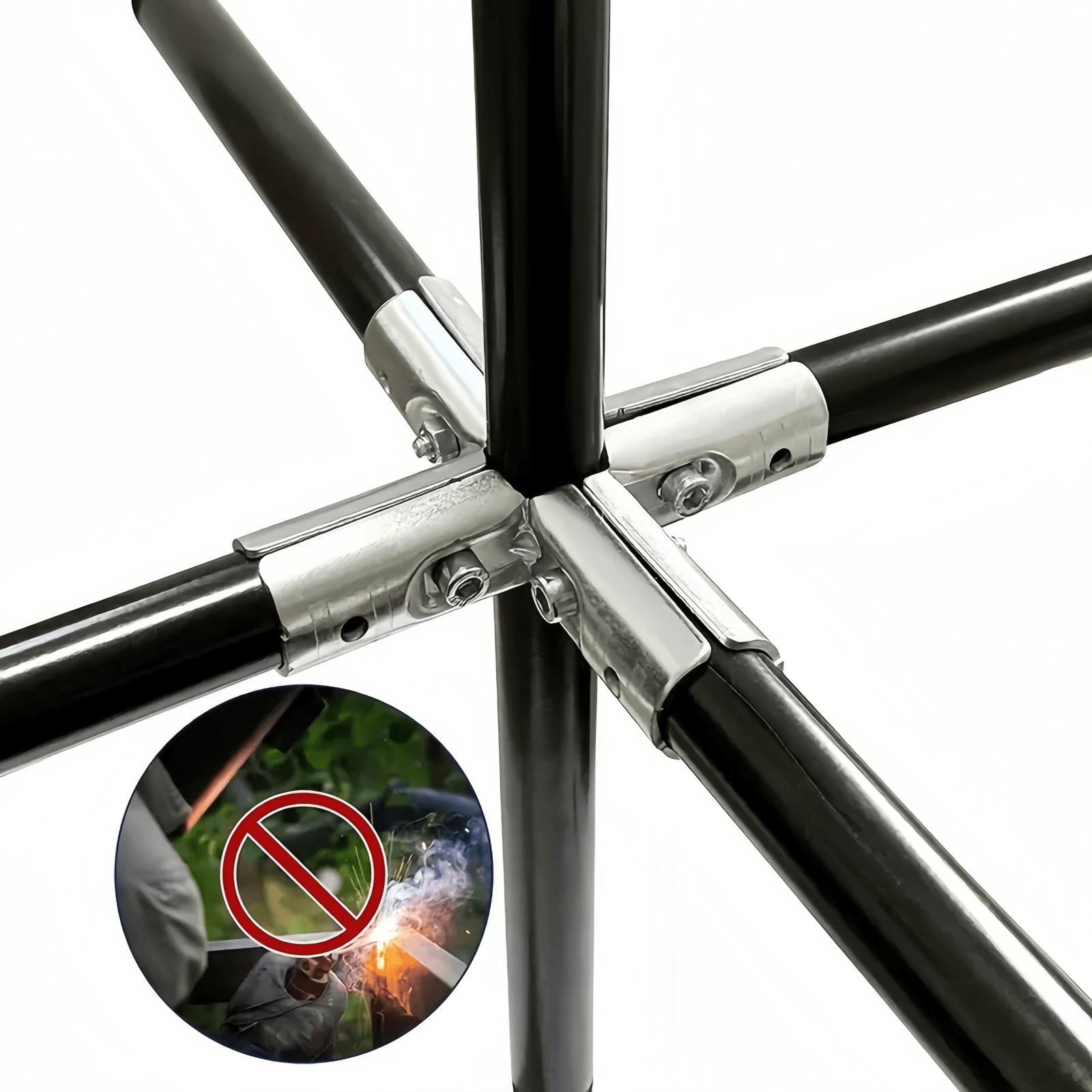 Steel Pipe Connectors,25mm Round, T-Shape,Multi-Way, Metal Tee Fittings ...