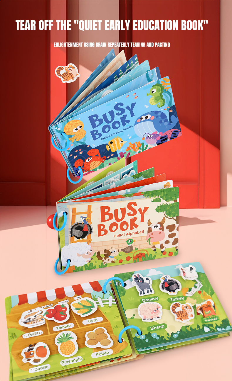Smart Sprout Kids Busy Book Tearable Velcro Books Educational Toys ...
