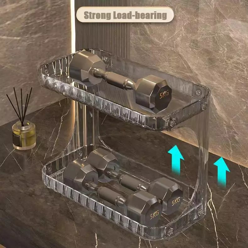 Double Layer Bathroom Skincare Cosmetic Holder Perfume Desk Display ...