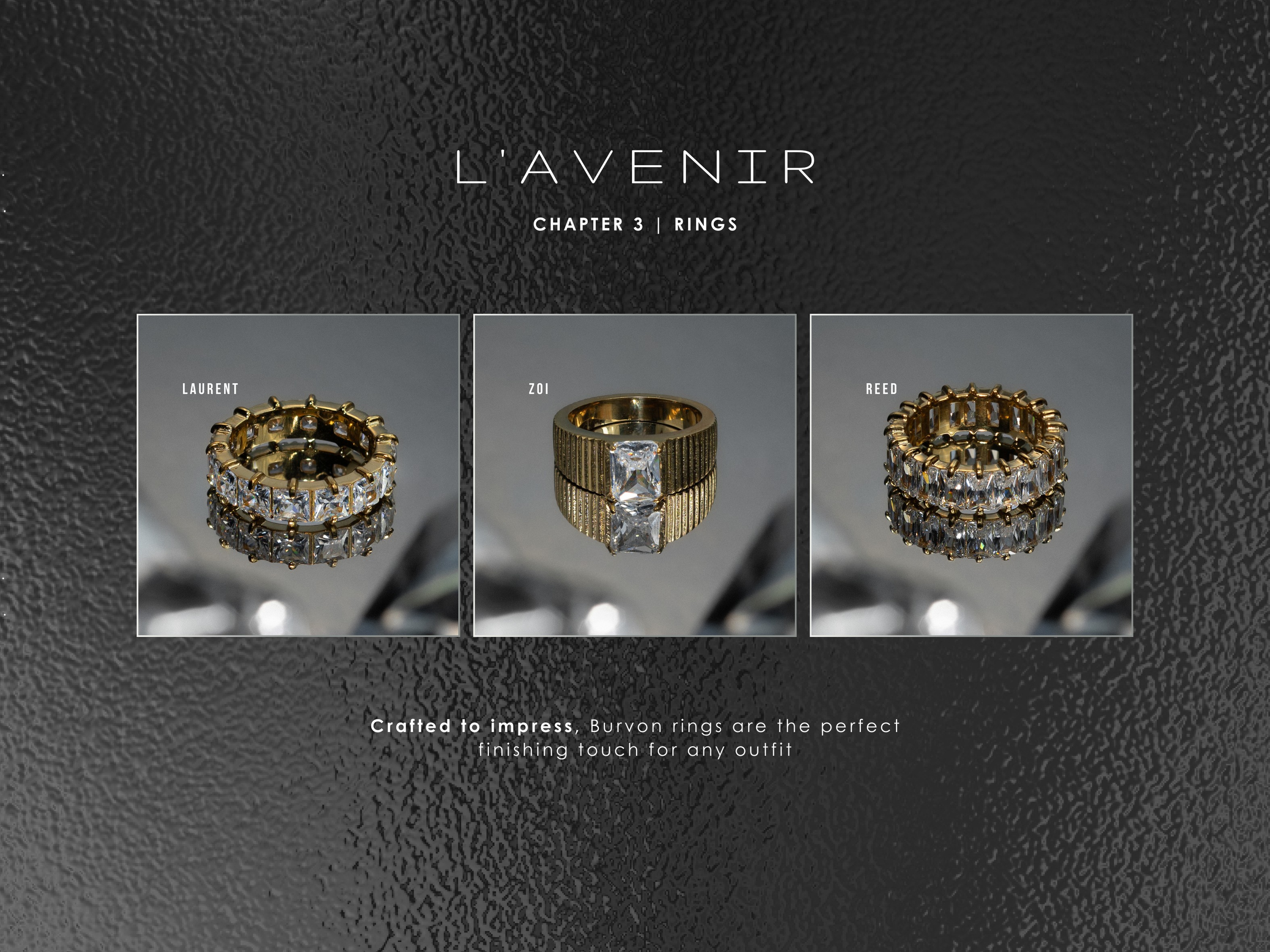 Burvon Clash Collection Rings (Matching Elegant Jewelry) | Shopee ...