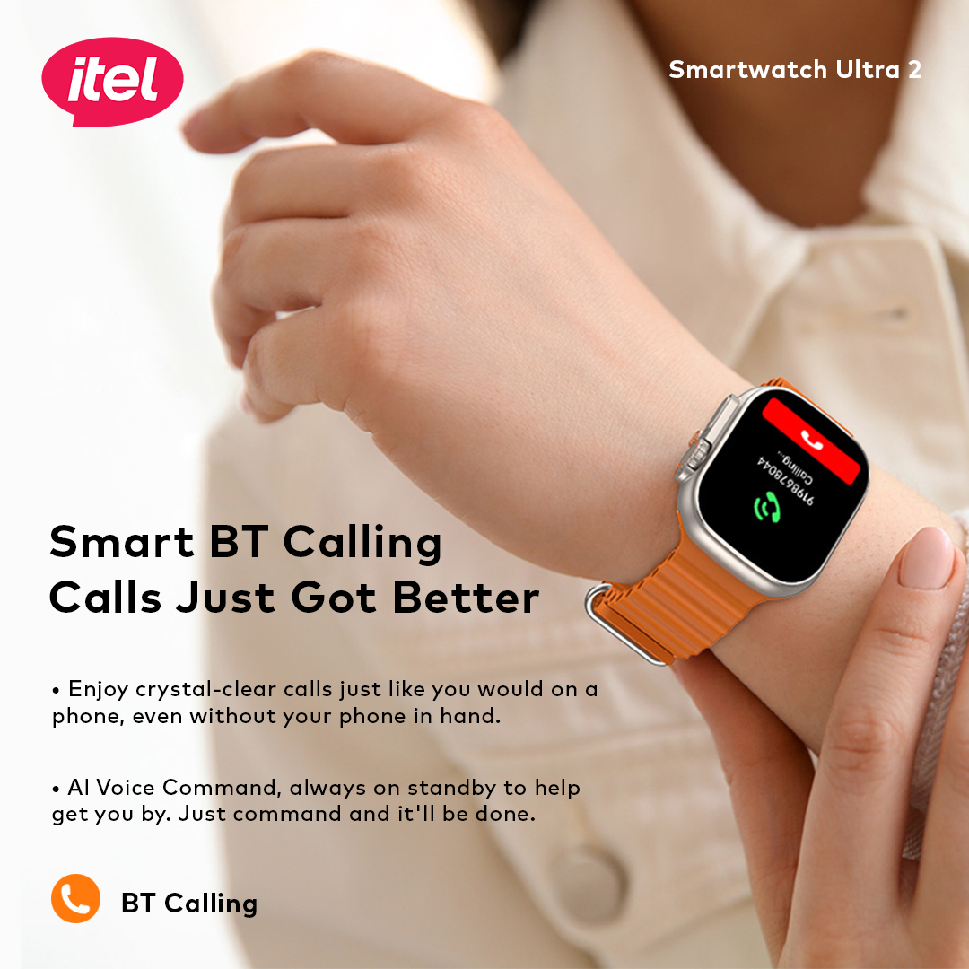 Itel ISW-12U Smart Watch 2 Ultra | Health & Sleep Monitoring | WhatsApp ...