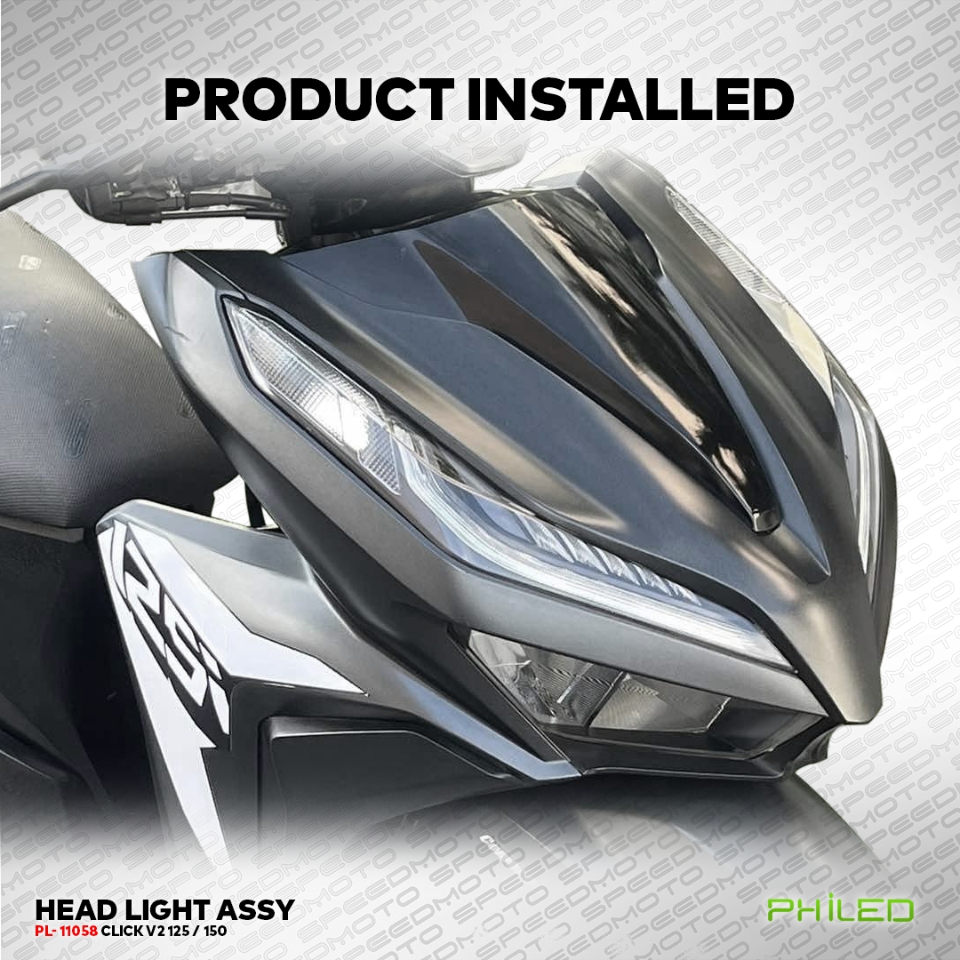 PHILED CLICK V2 HEADLIGHT ASSY CLEAR LENS HEAD LIGHT ASSEMBLY FOR HONDA ...