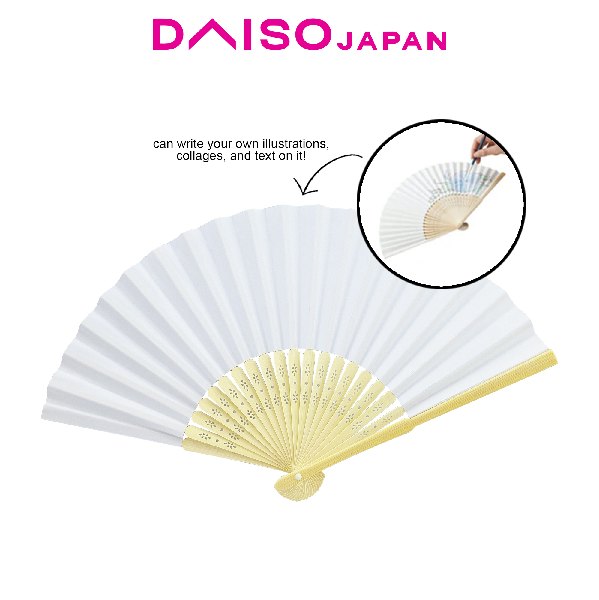 Daiso Folding Fan for Art Paper | Shopee Philippines