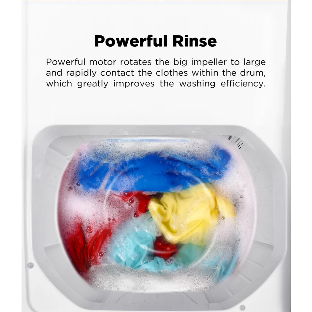 TCL 6.0 KG Twin Tub Washing Machine - TWT-60Z1, Powerful Washing ...