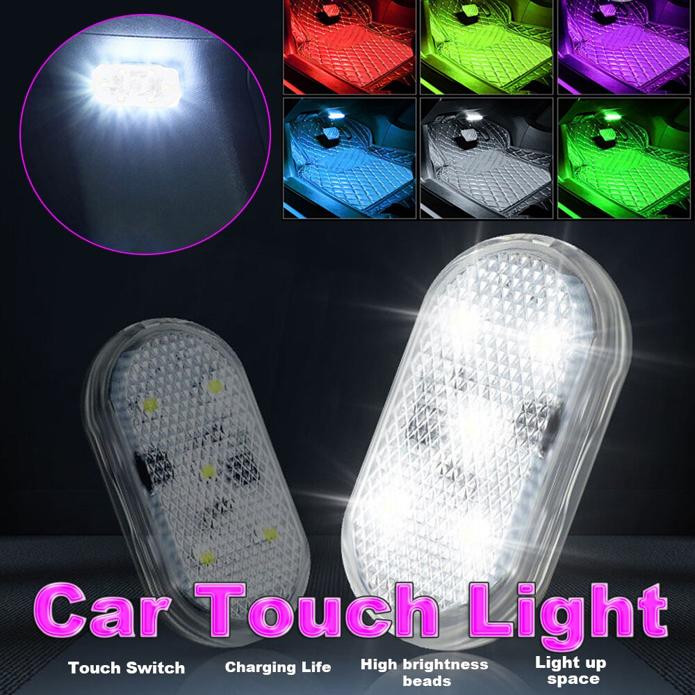 LED Car Interior Touch Roof Lights Indoor Lighting Ceiling Lamp Night ...