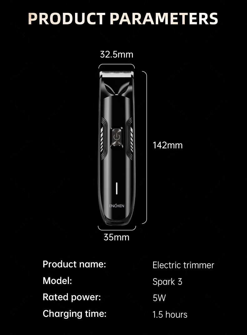 ENCHEN Body Hair Trimmer Spark3 Electric Groin&Body Hair Groomer Waterproof Bikini Trimmer With ...