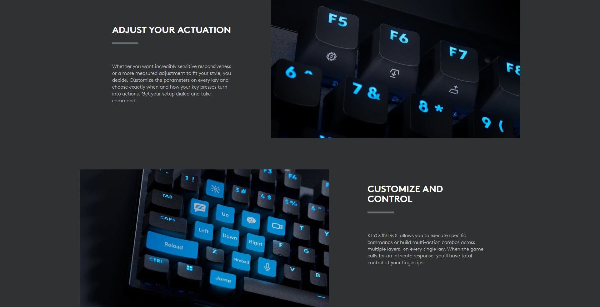 Logitech G Pro X TKL Rapid Wired Gaming Keyboard with Analog Switches ...