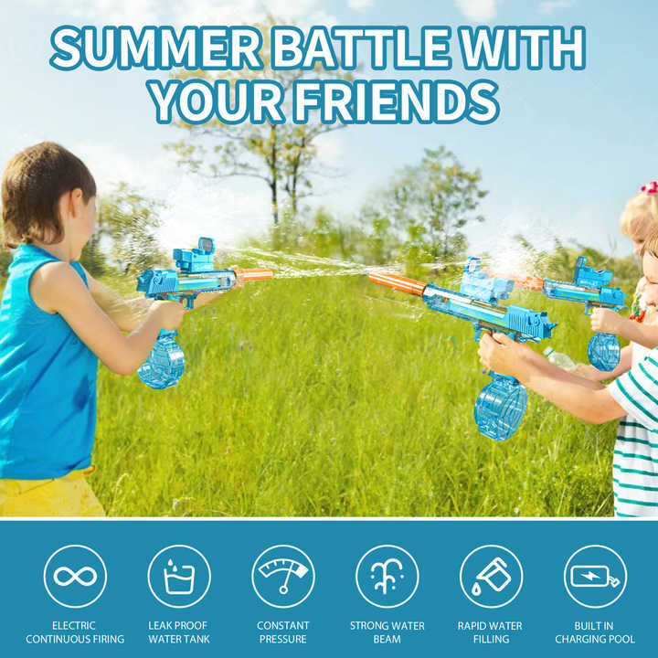 Rechargeable Electric Shooting Water Bullet Gun 2025 Unique Cool Water ...