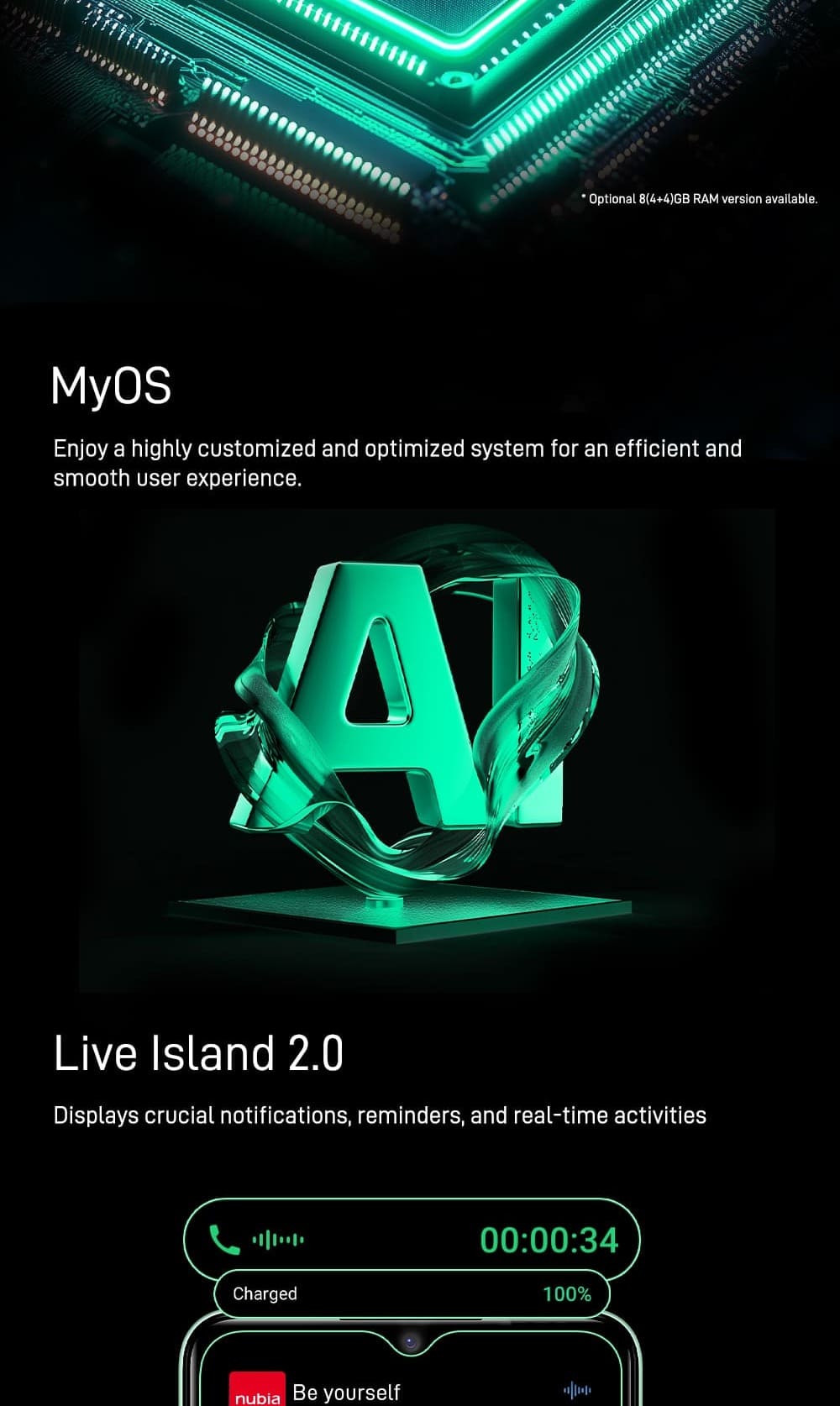 NUBIA V70 MAX [6GB RAM + 128GB ROM] | UP TO 12GB DYNAMIC RAM | 6000mAh ...