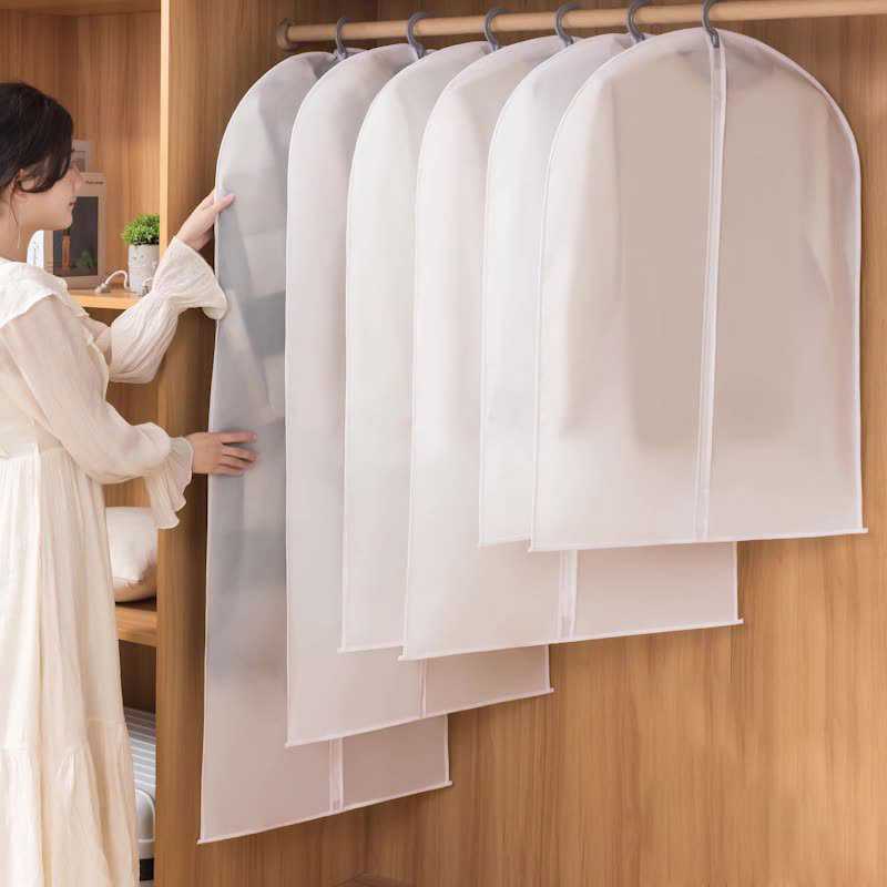 PEVA Transparent Clothes Dust Cover Washable Clothes Cover Clothing ...