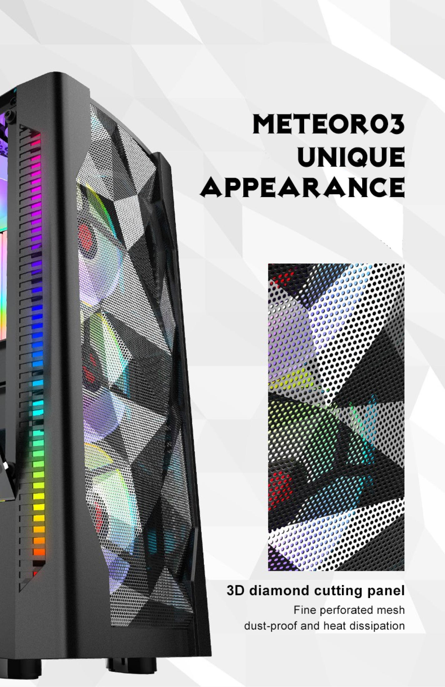 INPLAY Pc Case with Fans Computer Gaming Desktop Matx Table Tempered ...