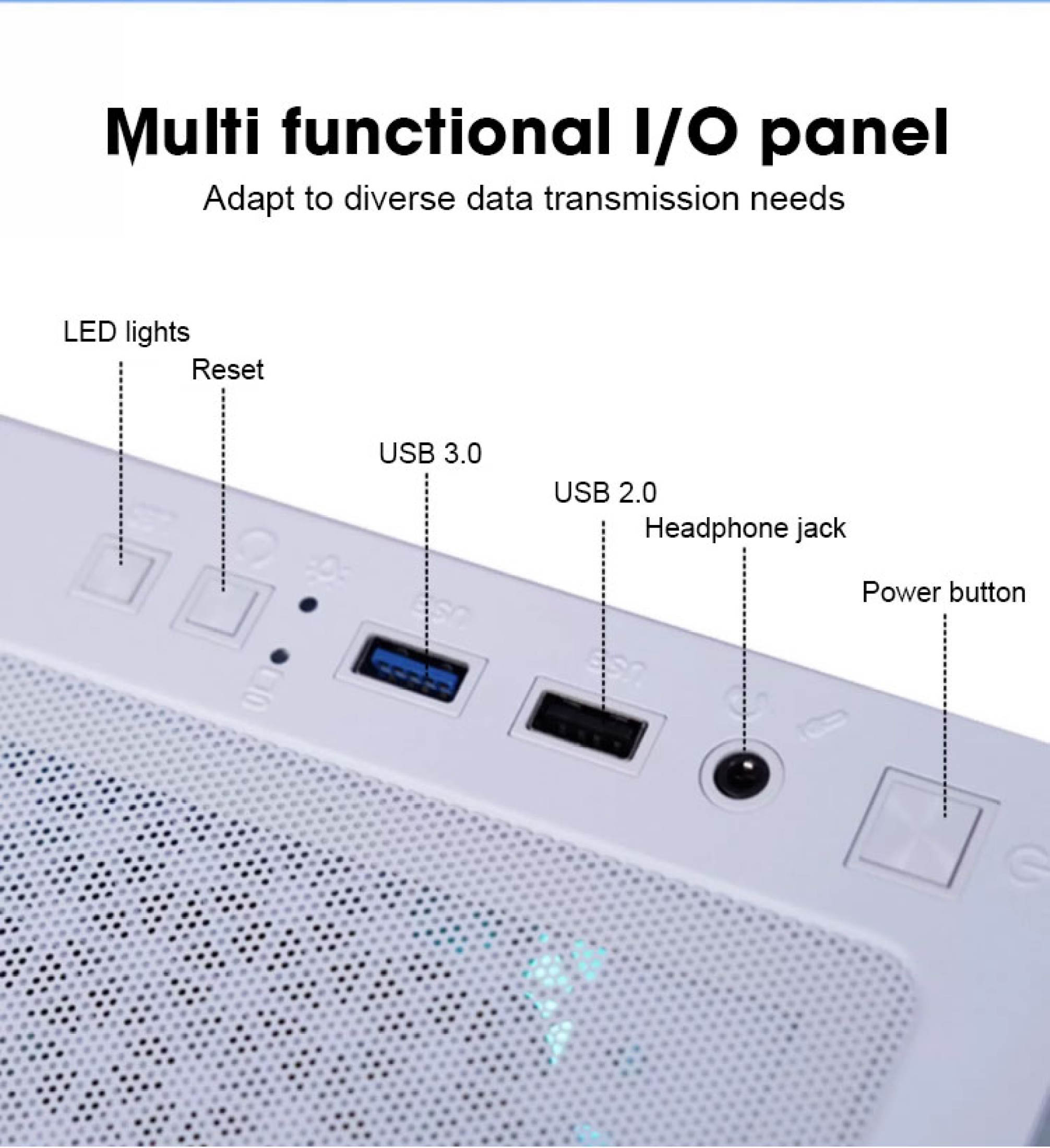 Pc Case Gaming Computer Case with Fan White Glass Inplay Seaview Palace ...