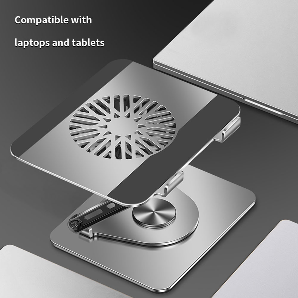 Jiditech Laptop Stand 360°Adjustment Laptop Bracket With RGB Dual Fan ...