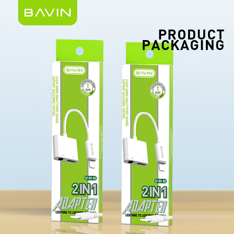 BAVIN I7 Adapter Splitter 2 in 1 Dual Port Plug & Play Dongle for iPh ...
