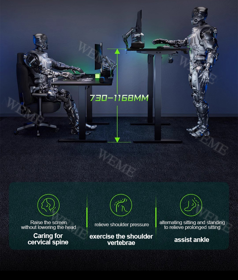 Elevating Computer Desk Carbon Fiber Electric Elevating Table ...
