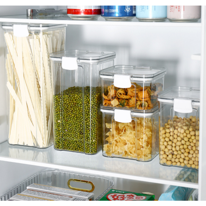 Pantry Clear Airtight Cereal Food Fresh Box Sealed Jar Storage ...