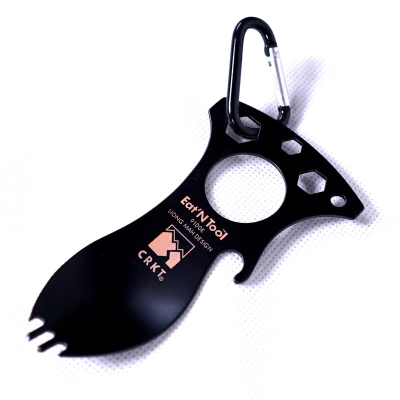 Multi-function Spoon Outdoor Camping Stainless Spoon Opener Tools Screw ...
