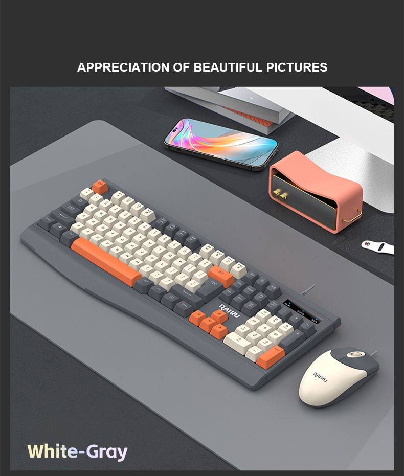 Zeus x Raiku R903 Keyboard and Mouse Set Full Size Office Keyboard Set ...