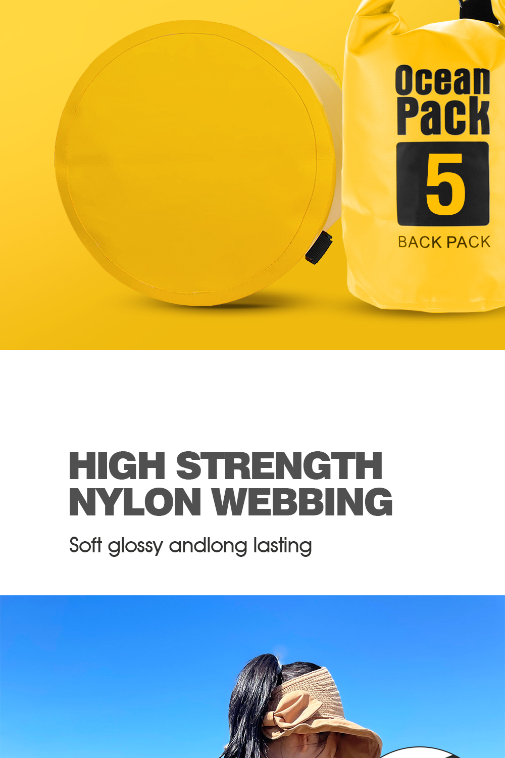 Ocean Pack Waterproof Dry Aqua Bag Outdoor Swimming Sling Shoulder ...