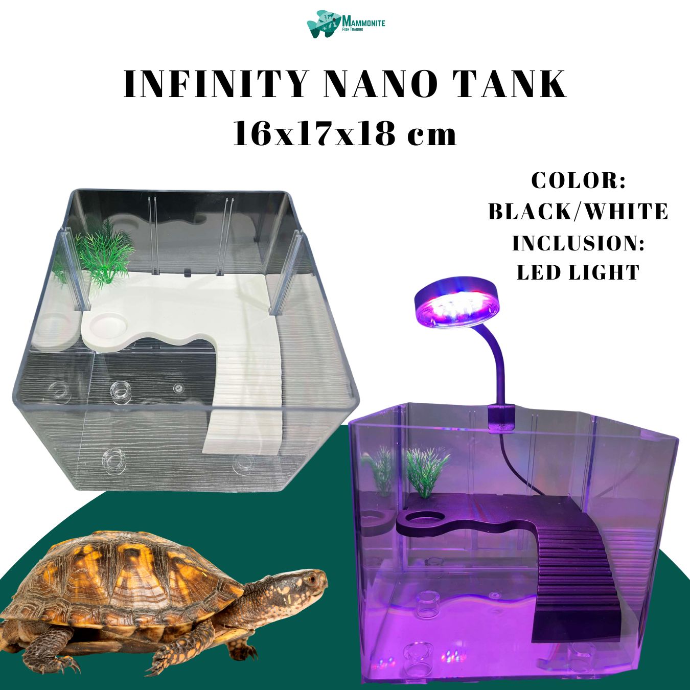 INFINITY NANO TURTLE TANK with LED LIGHT | Shopee Philippines