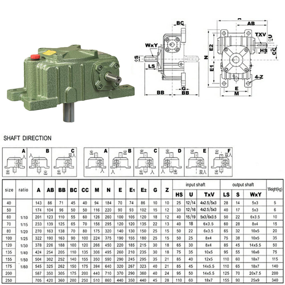 Worm Gear Reducer, Speed Gear Reducer, WPX Model Gear Reducer Motor ...