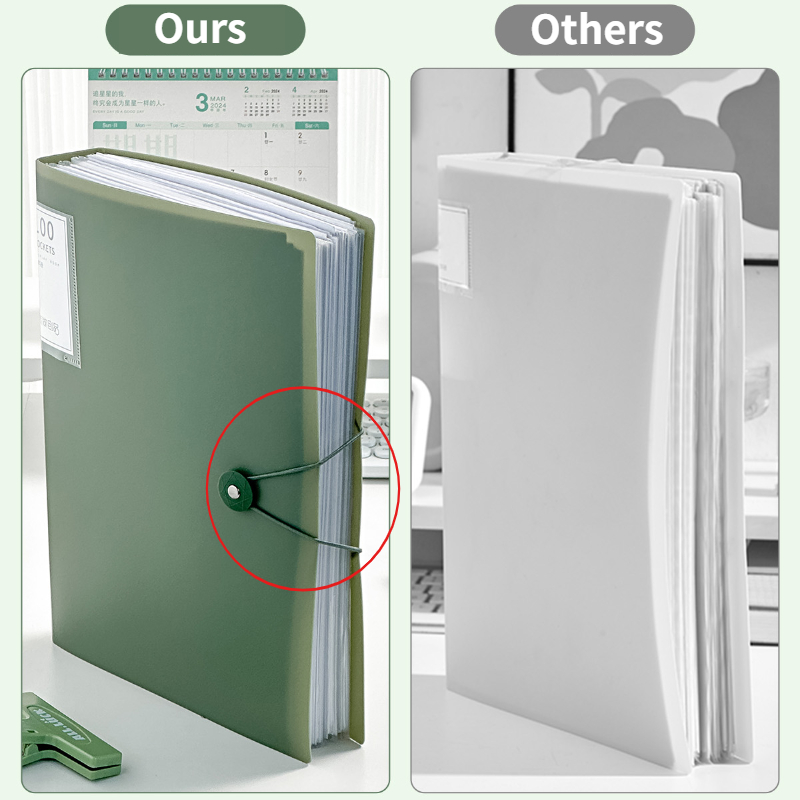 Clear Book Long Clear Folder File Organizer 30/60/80/100 Pages Document ...