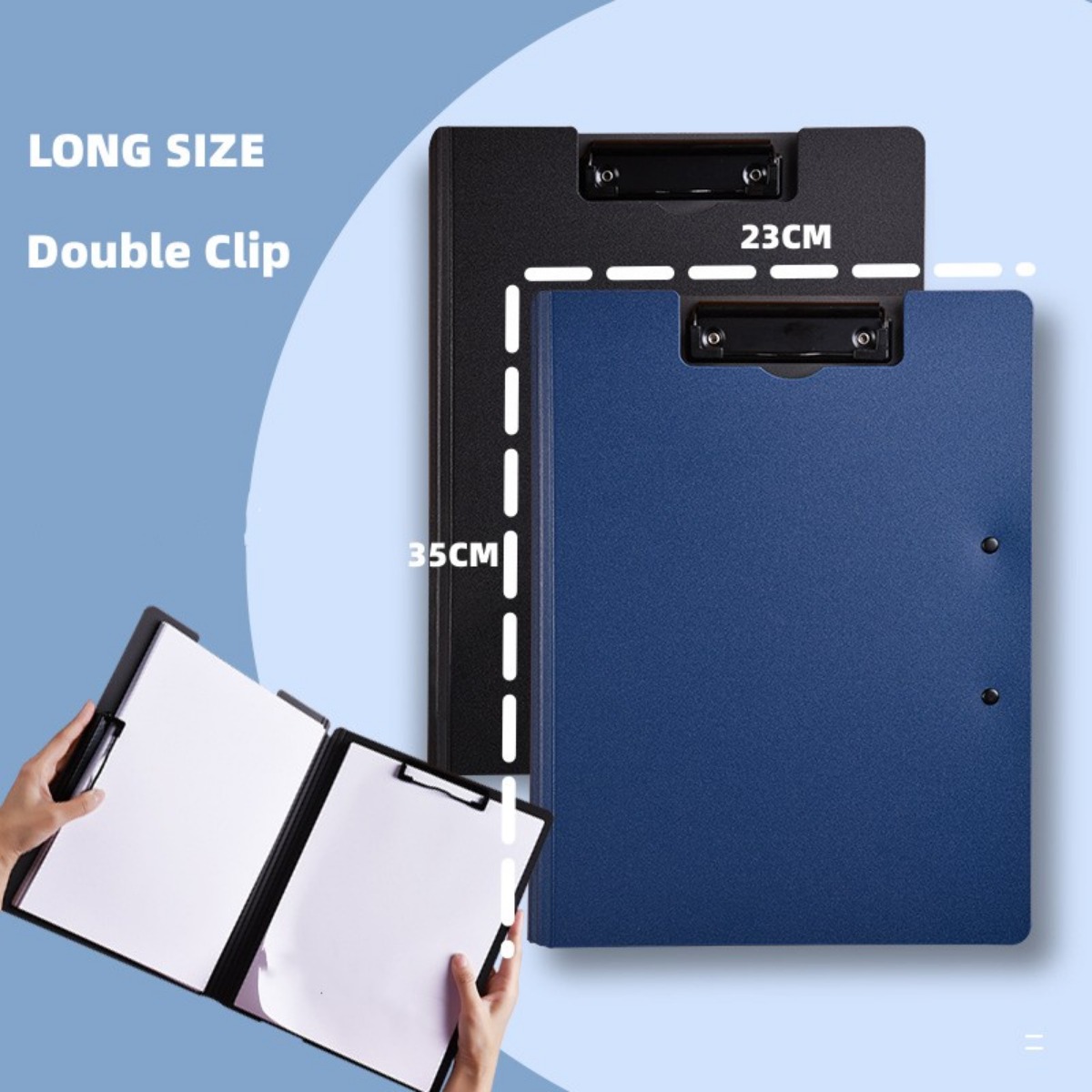 Horizontal/UP File Folder Organizer Clipboard Long with Cover Folder ...