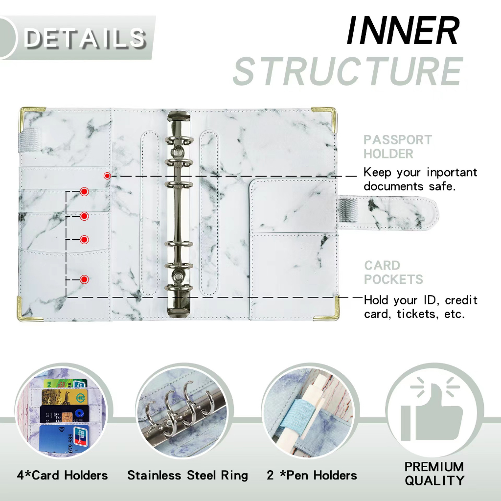 A6 money organizer wallet with label budget wallet ipon challenge ...