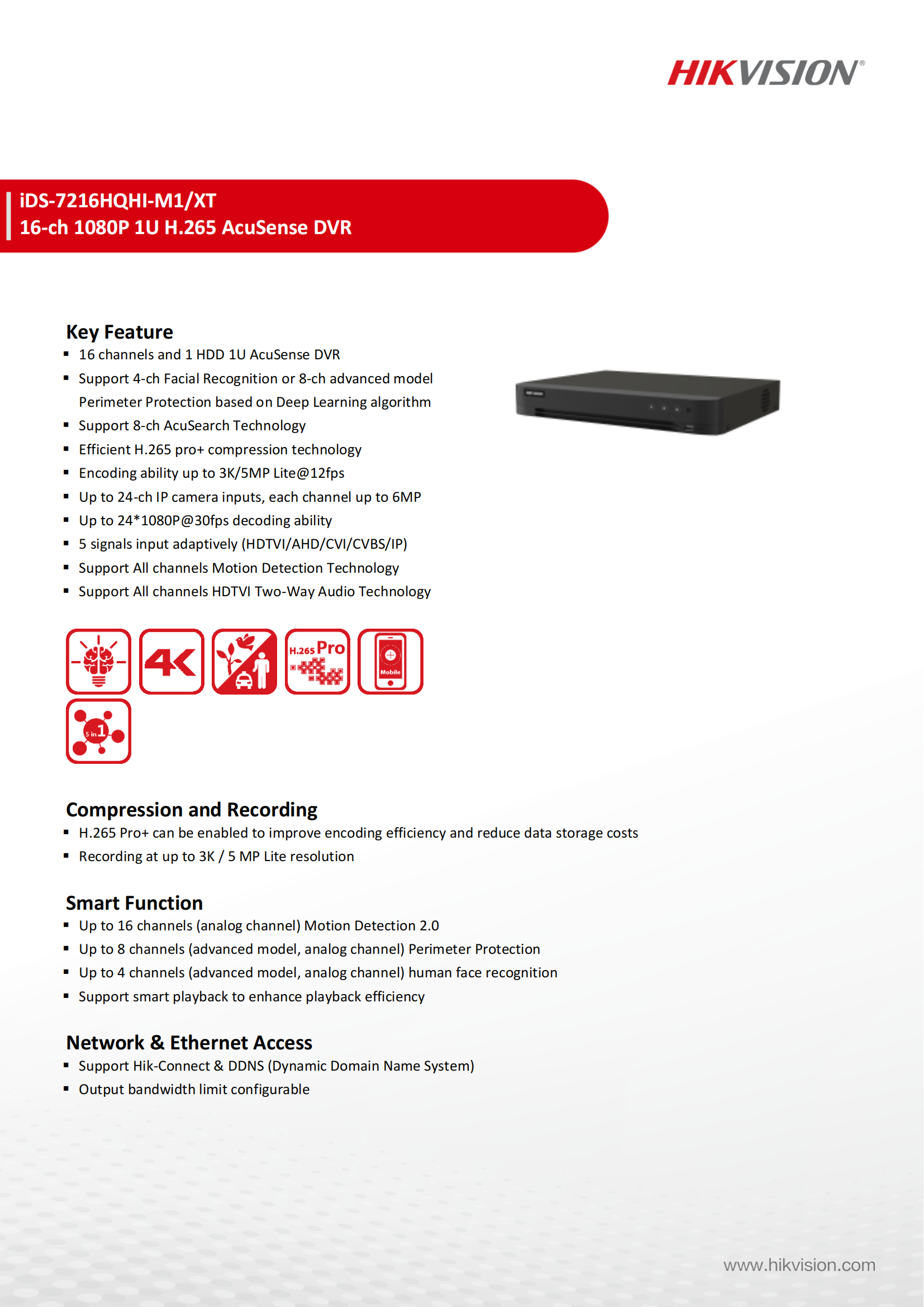 Hikvision 2MP 5MP DVR compatible Two-way Audio camera DVR 4CH/8CH/16CH ...