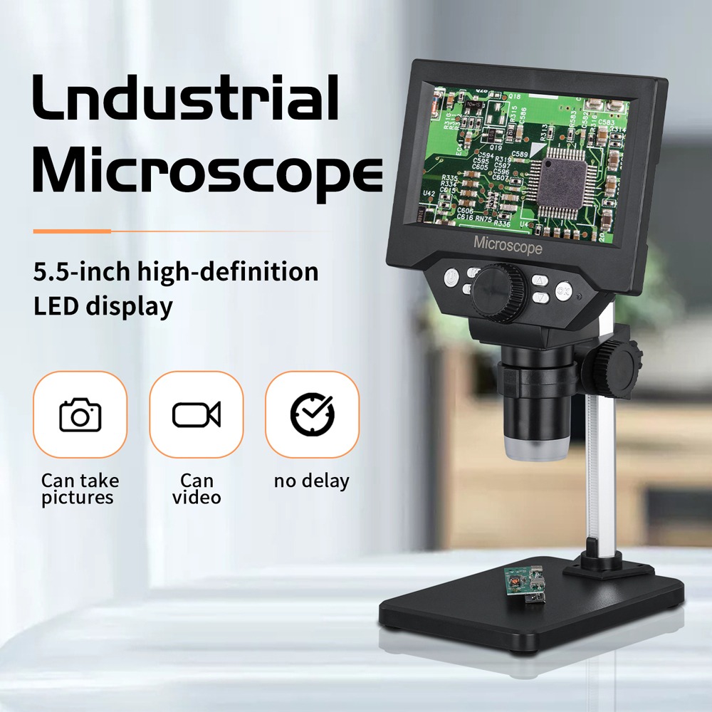 Digital Microscope 10MP 1-1000X 5.5 Inch LCD Display Magnification ...