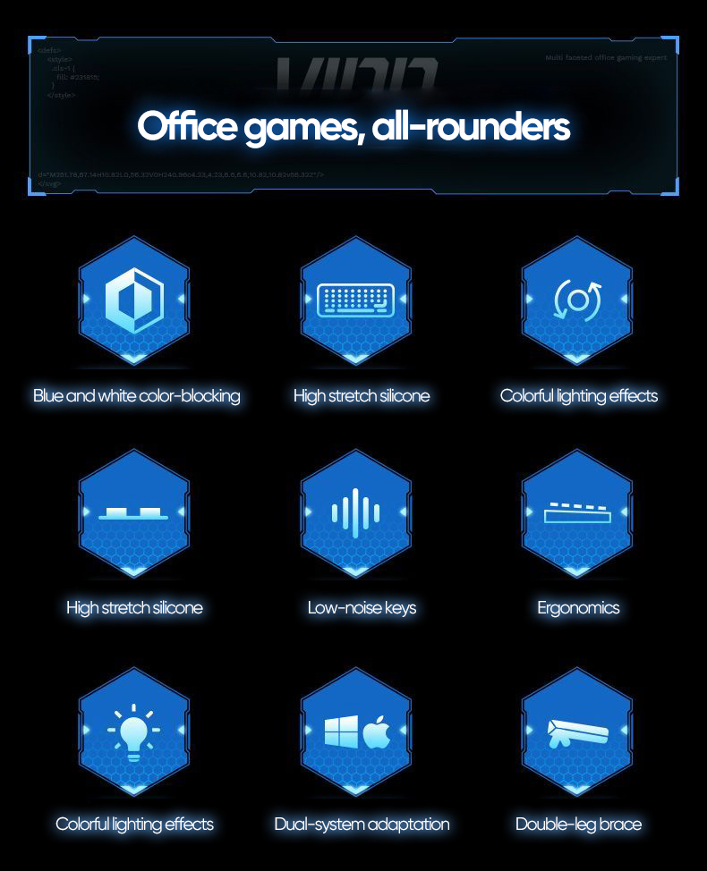 V100 98-key RGB wired keyboard with RGB lighting, mecha style design ...