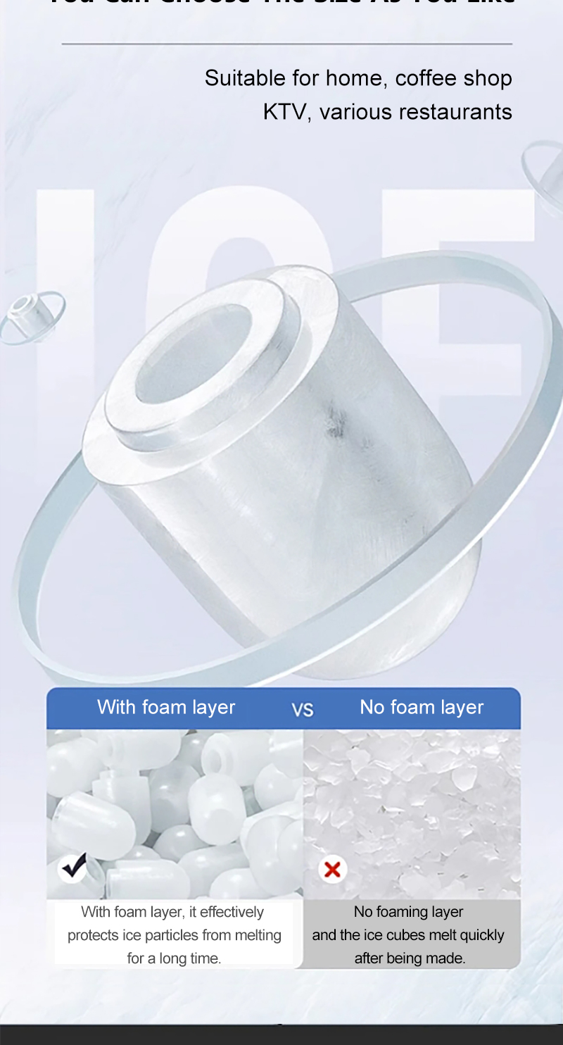 KANAZAWA Electric Ice Maker Portable White/Black 15kg/24H Silent Ice ...