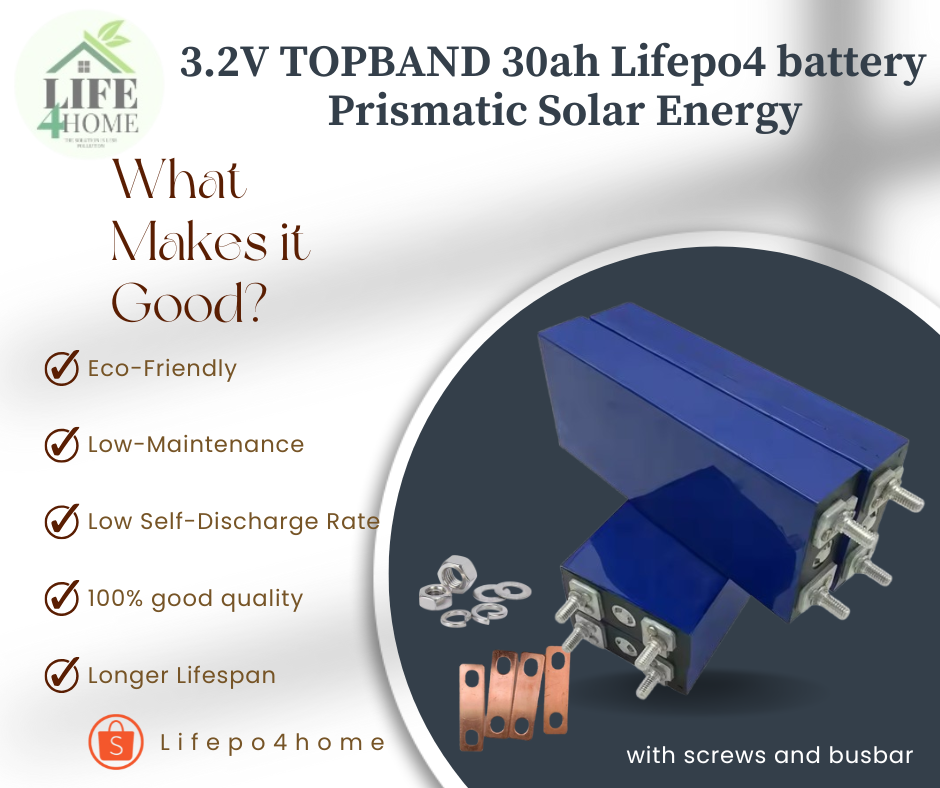 3.2V TOP BAND 30AH LIFEPO4 BATTERY NEW POWER LITHIUM ION BATTERIES ...