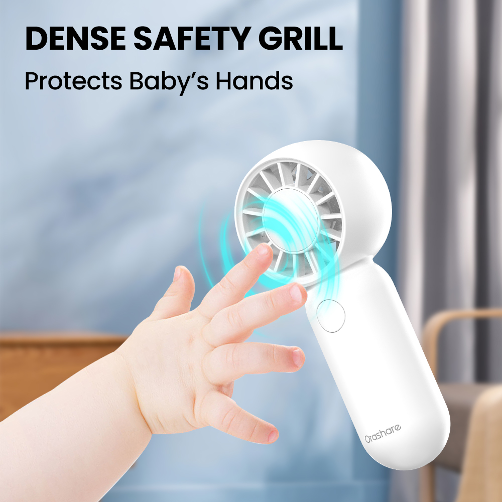 Orashare HF15 Super Mini Fan Portable Baby Handheld Fan 3-Speed Wind ...