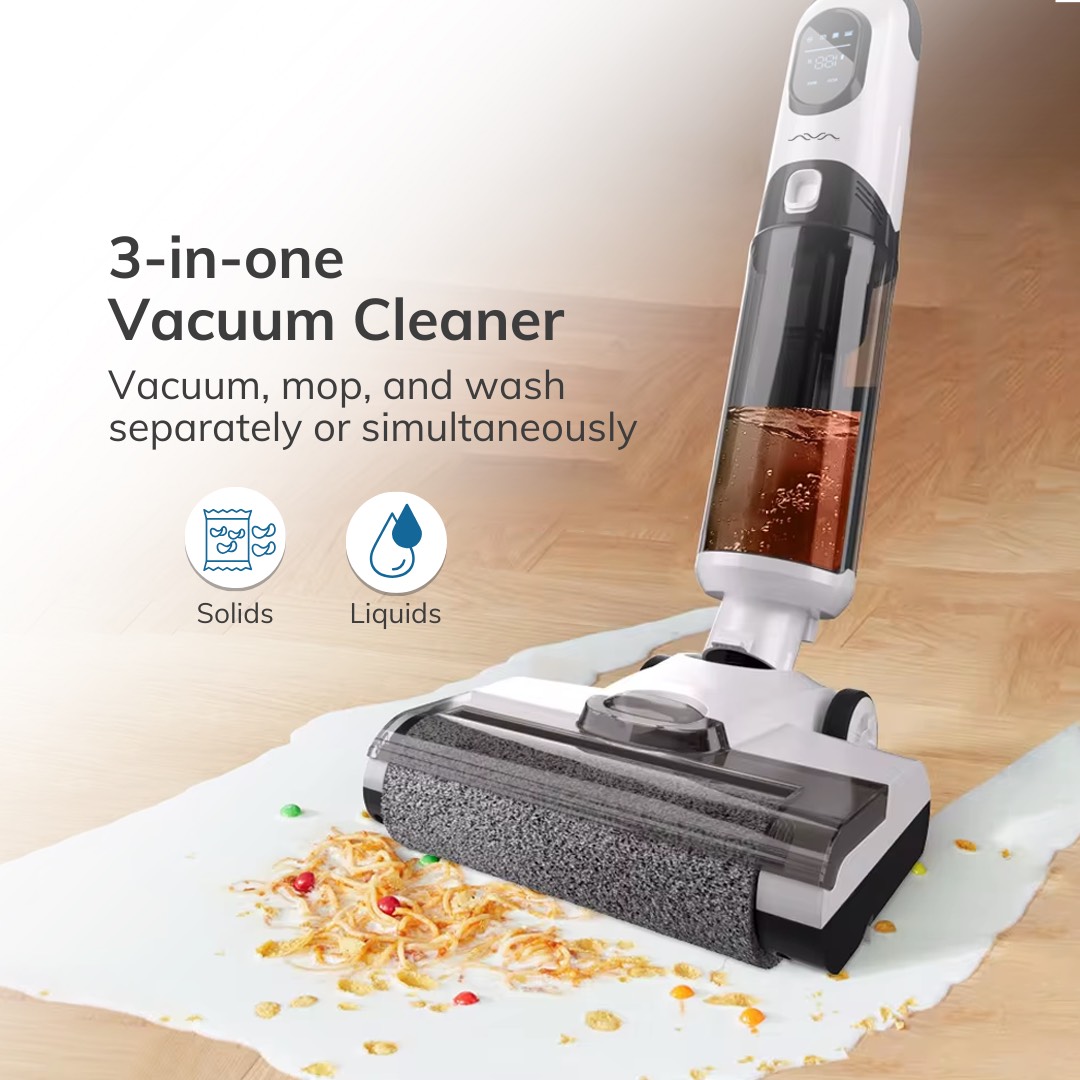 AVA Wet and Dry Cordless Vacuum Cleaner, Upright Floor Cleaner 3-in-1 ...
