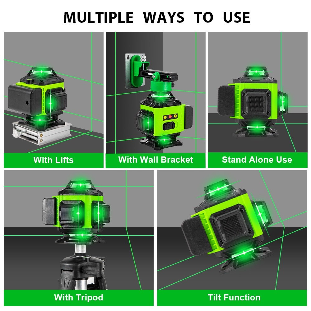 Evtor 12/16 Line Laser Level Meter laveling tool laser measure ...