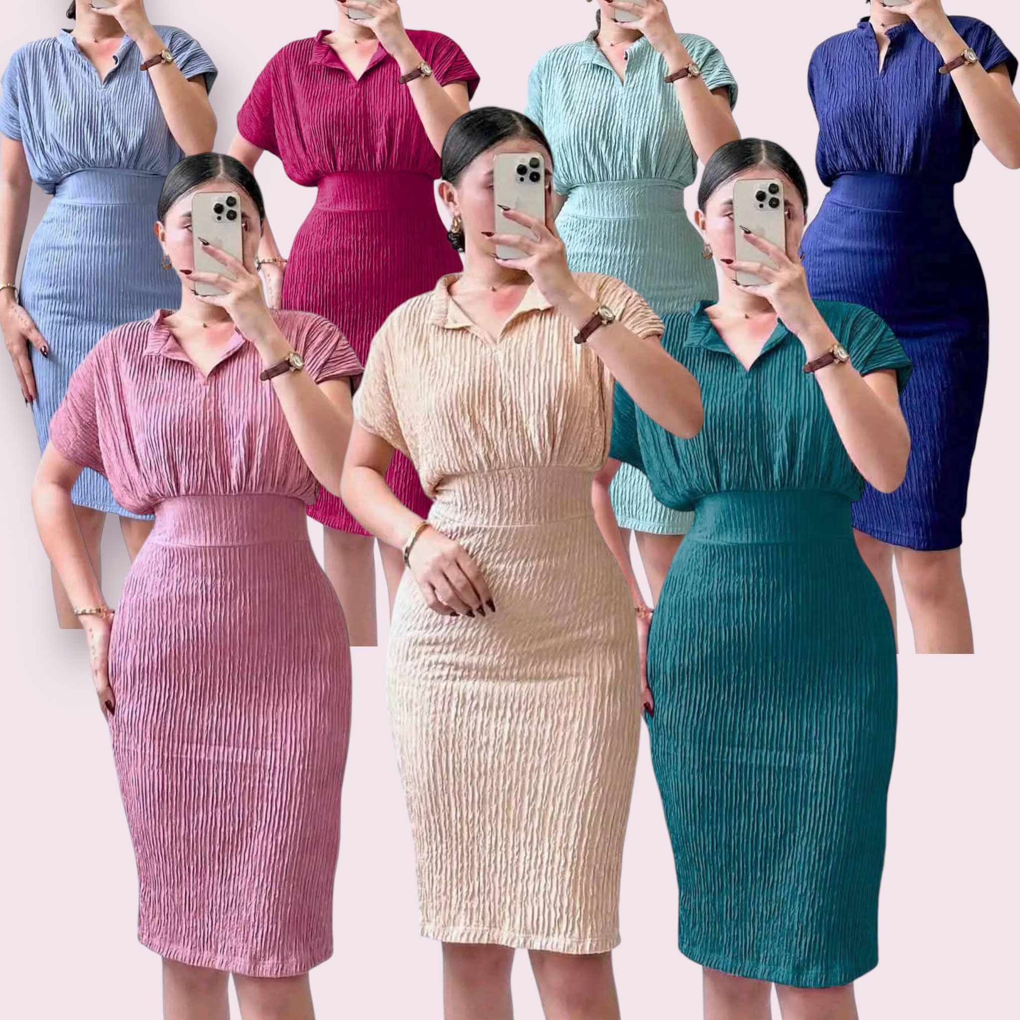 ShaZha Pencil Cut Collared Casual Collared Graduation Dress | Shopee Philippines