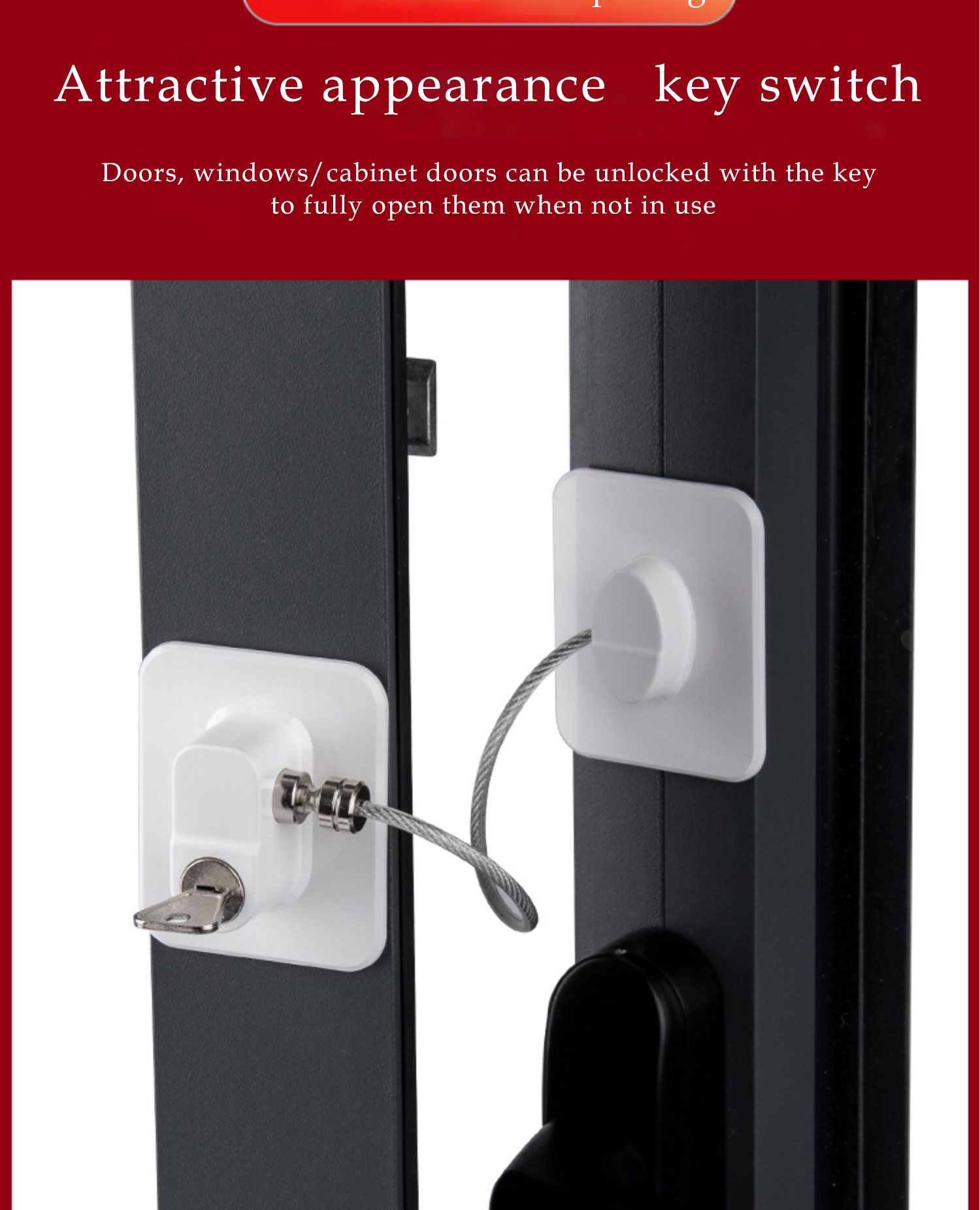 Refrigerator Door Lock Strong Adhesive Freezer Door Lock File Window ...