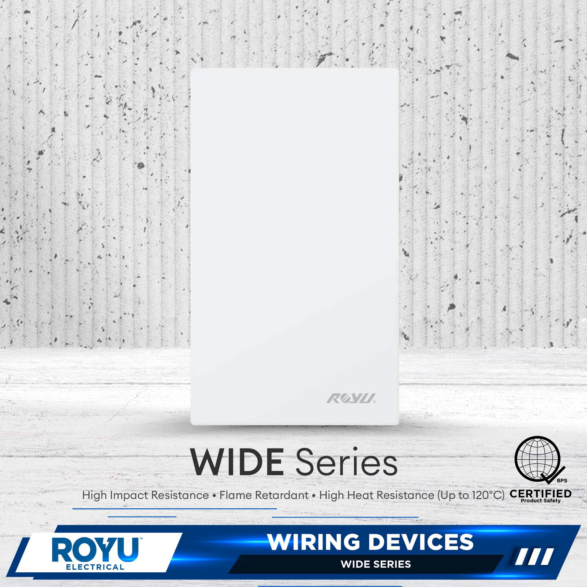 ROYU Wide Series Slim Type Socket Plate Cover, Blank Plate & Surface ...